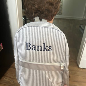 Personalized Baby Backpacks Monogrammed Toddler Backpacks Seersucker ...