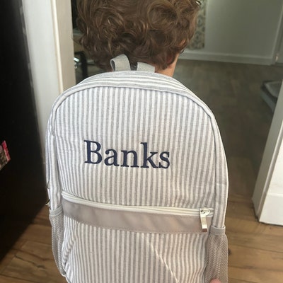 Personalized Baby Backpacks Monogrammed Toddler Backpacks Seersucker ...
