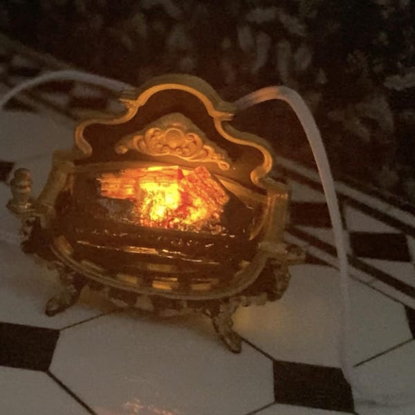 1/12th Scale Round Oval Picture, Dolls House, Decor, Golden Ornament ...
