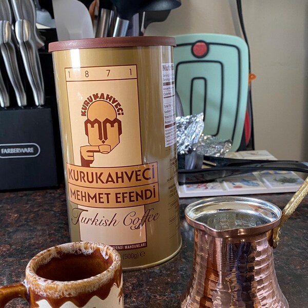 Solid Copper Copper Turkish Greek Arabic Coffee Pot, Stovetop Copper ...