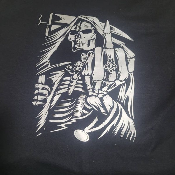 Grim Reaper #26 Middle Finger Skull Death Sickle Evil Kill Killer Grim ...
