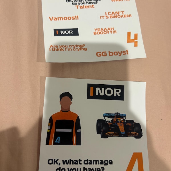 Max Verstappen 2024 Sticker Pack, Formula 1 Sticker Pack, F1 Sticker ...