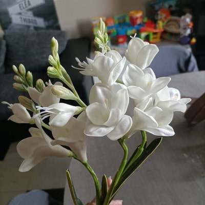 Ivory White Freesia Orchids Real Touch Flowers DIY Centerpieces ...