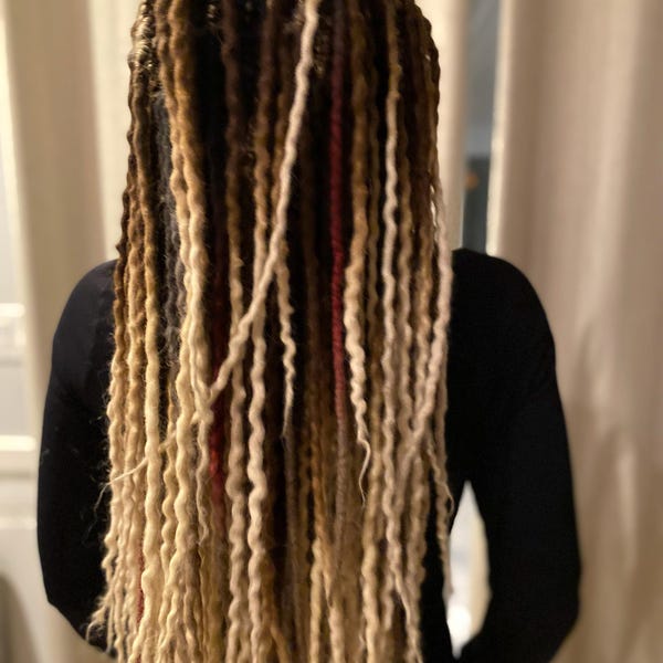 Blonde Human Hair Loc Extensions-bundle of 10 - Etsy