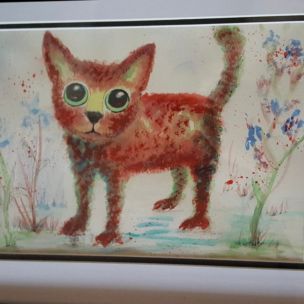 MARTIN. Cat Pack Rescue Series. Original Watercolor. Free World Ship - Etsy