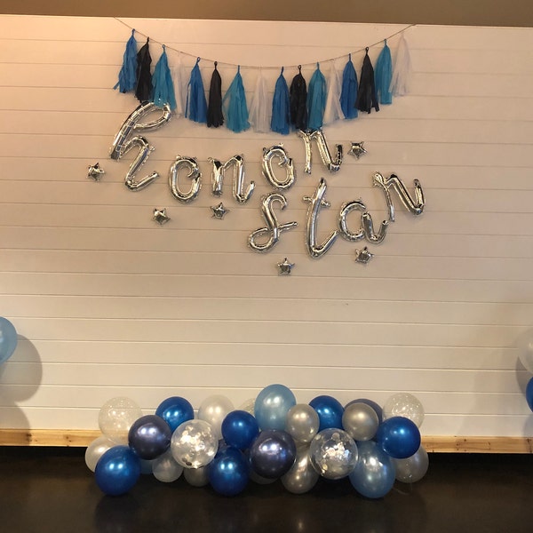 Custom Script Balloon Banner,custom Script Balloons,letter Balloons ...