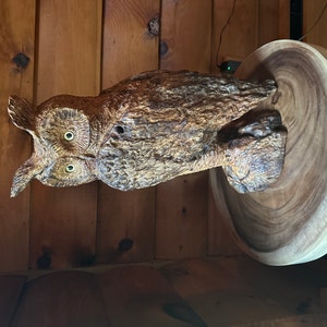 Hand Carved Owl Custom Sculpture by Wildlife Artist Lowell Mosley One ...