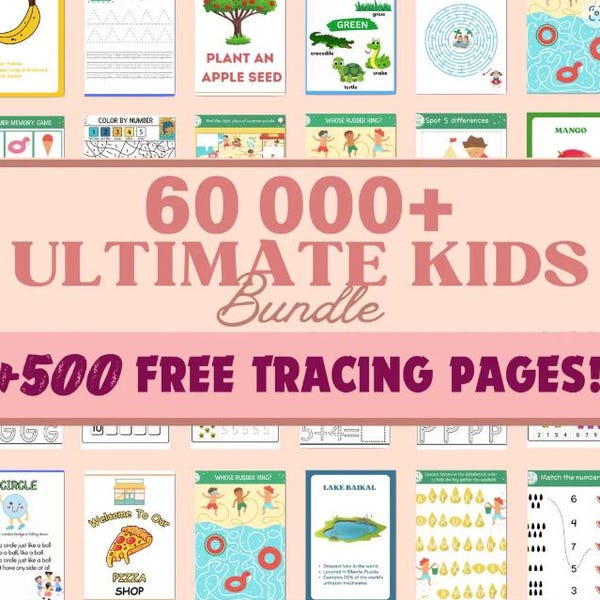4000+ Preschool Pre-k + Kindergarten Learning Bundle, Activity ...