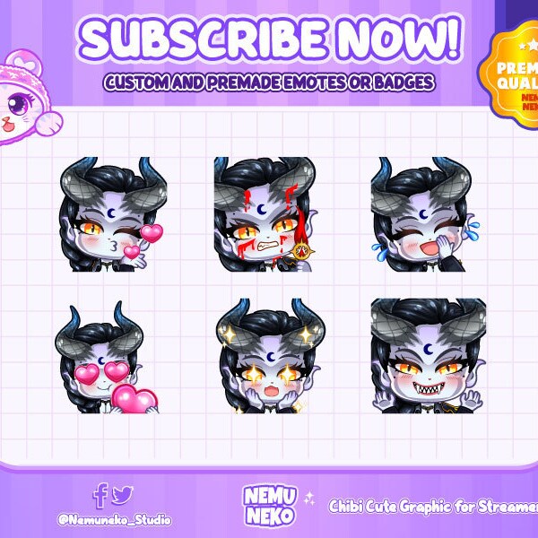 6x Custom Emotes, Emojis, Sub Emotes for Twitch, Youtube, Disocrd or ...