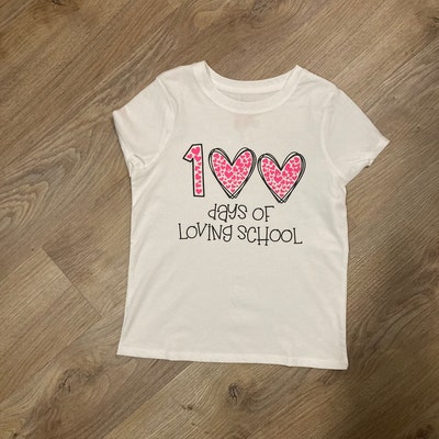 100 Days of School SVG, 100 Hearts SVG, 100 Days of School and Loving ...
