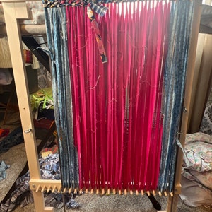 Adjustable Twining Loom for Rag Rugs, Place Mats and Potholders. Maple ...