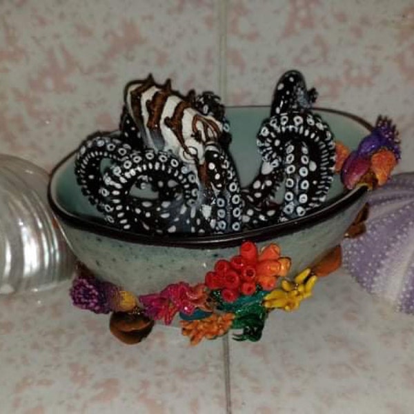 BUCKINGHAM No.33 Octopus Tea Cup Signature Series 3 Handmade Clay ...