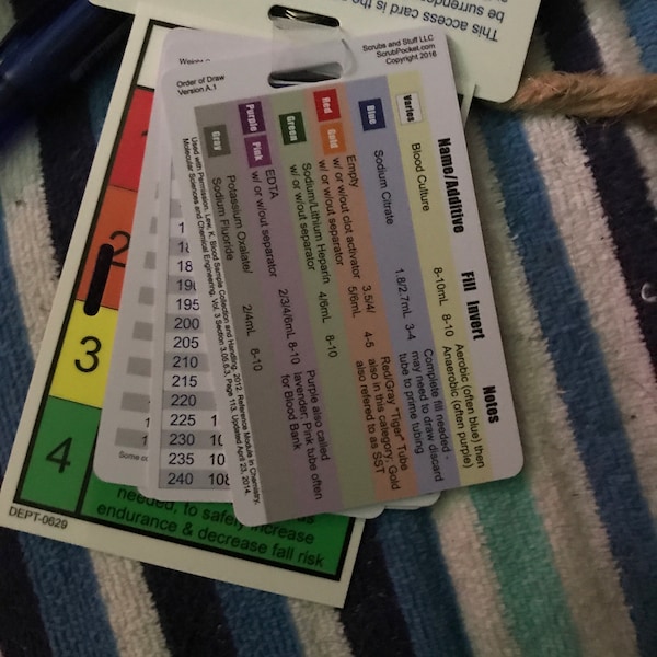 Mini CNA / NA / Nursing Assistant Vertical Badge Card Set - 6 Cards ...