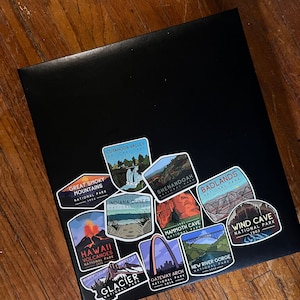 National Park Sticker Set Waterproof Vinyl Sticker, UV Resistant NP ...