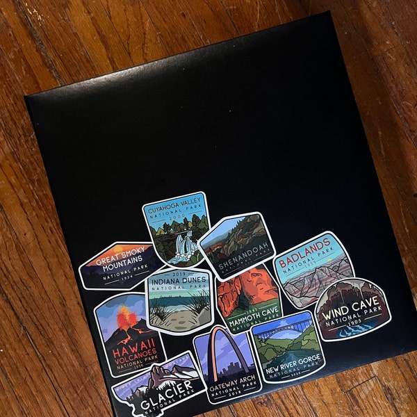 National Park Sticker Set: Waterproof Vinyl Decals - Etsy