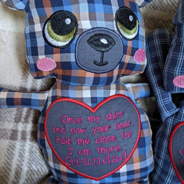 Memory Bear Embroidery Design Memorial Shirt Pillow Machine Embroidery ...