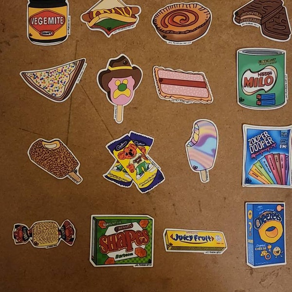 Aussie Fave Food Mini Vinyl Sticker Packs - Etsy