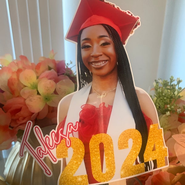 Custom Graduation Photo Fan| Personalized Graduation Fan| Grad Paddle ...