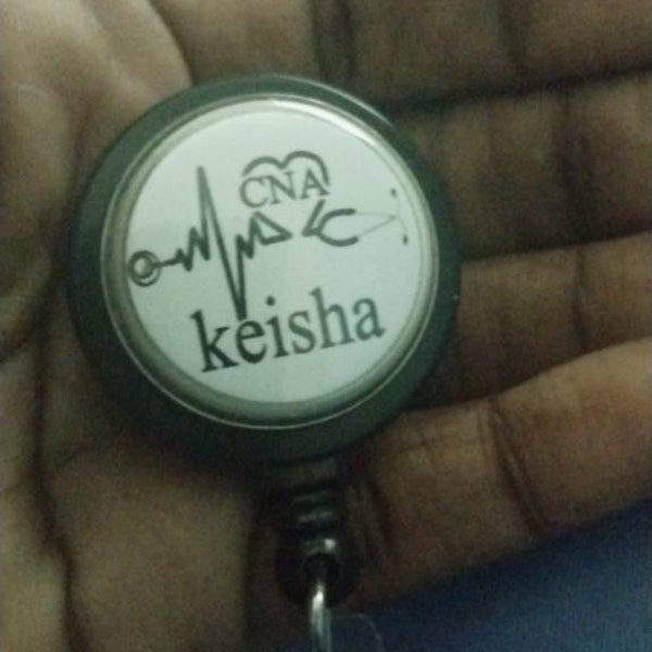 Stethoscope ID Name Tag, Personalized EKG Heart (10 Design Colors ...