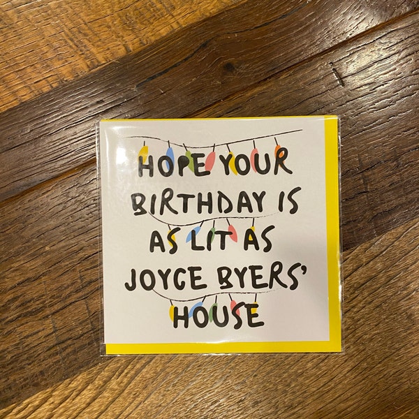 The Original Joyce Byers Card Stranger Things Funny Birthday Card - Etsy