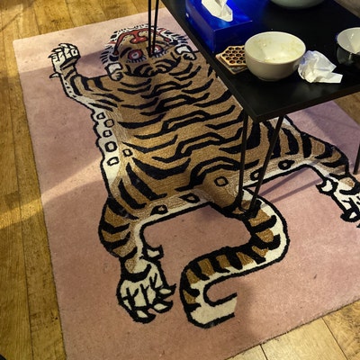 Tibetan Tiger Rug Handtufted Green Rectangle Wool Tibetan - Etsy