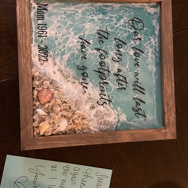 Ocean Memorial Art With Ashes: Handmade Coastal Remembrance Gift - Etsy
