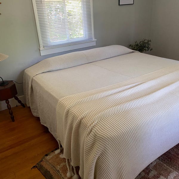 Linen Window Valance With Bows, Farmhouse Balloon Shade, Faux Tie ...