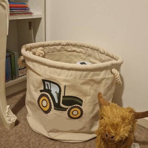 Personalised Tractor Storage Trug, Personalised Storage Basket, Tractor ...