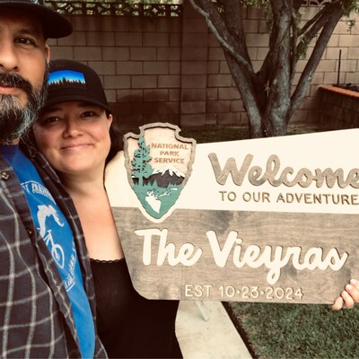 Park Style Welcome Sign Parks System Inspired Family Name Sign, Custom ...