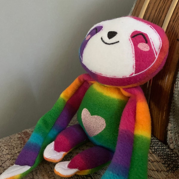 Heart Sloth Plush Toy - Etsy