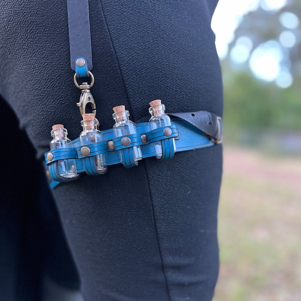 Potion Garter Holster Made of Natural Leather With Bottles. Larp ...