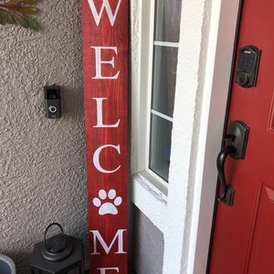 6 Foot Tall WELCOME SIGN, Welcome Sign for Front Door, Vertical Wood ...
