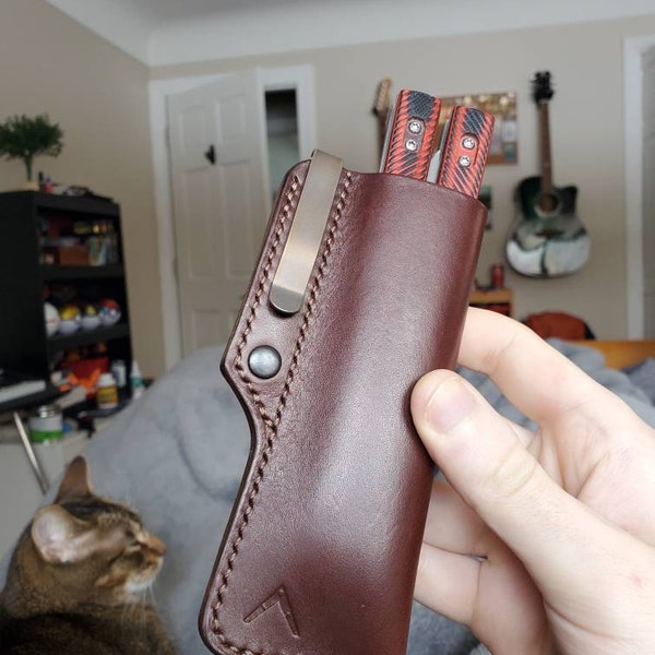 PICK YOUR COLOR Leather Bali Burrito/balisong Sheath *please Read ...