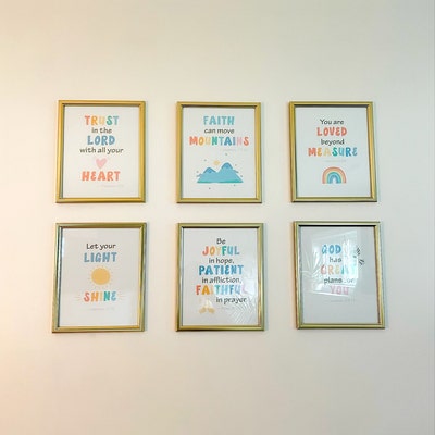 Kids Bible Verse, Wall Art, Scripture Posters, Church, Sunday School ...