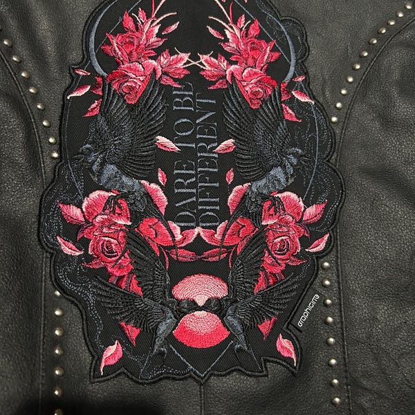 Bloody Red Skull With Snake and Roses, Iron on Patch, Creepy Goth ...