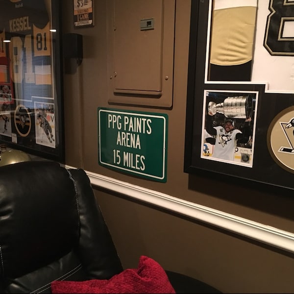 PPG Paints Arena, Personalized Highway Aluminum Distance Sign To: Home ...