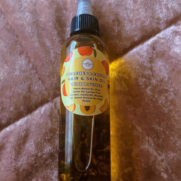 Peaches and Cream With Lychee Moisturizing Hair & Skin Oil - Etsy