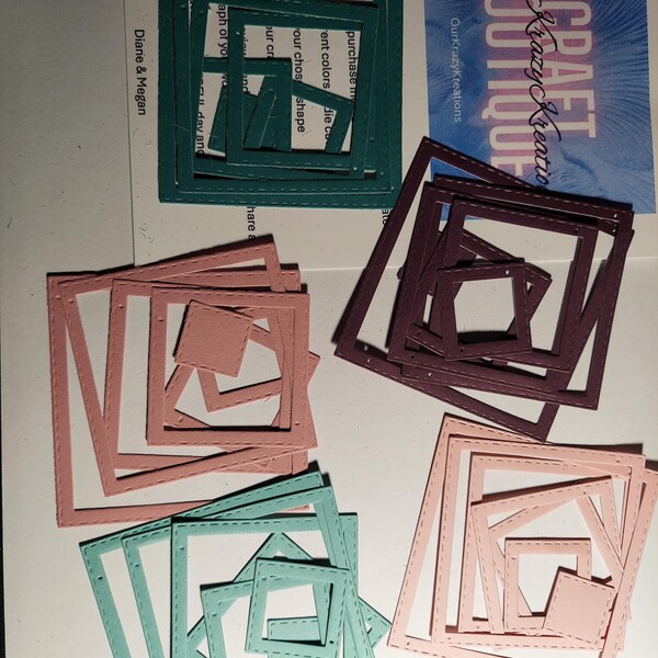 40 -SEASIDE- Precut Die Cut Rectangle Frames - Made From 65lb Cardstock ...