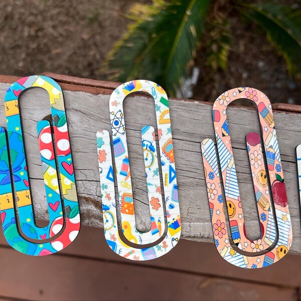 MDF JUMBO GIANT Paperclip Bookmark Clip - Blank for Sublimation, Set of ...