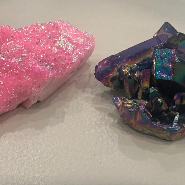 Titanium Rainbow Aura Quartz Cluster -healing Crystals and Stones ...