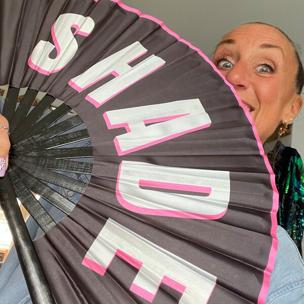 Neon Shade Fan / Drag Fan / Clack Fan / Festivals / Drag Queen - Etsy