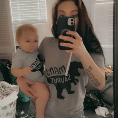 Mamasaurus, Minisaurus, Svg, Mama and Mini, Mom Kid Baby T-rex Dinosaur ...