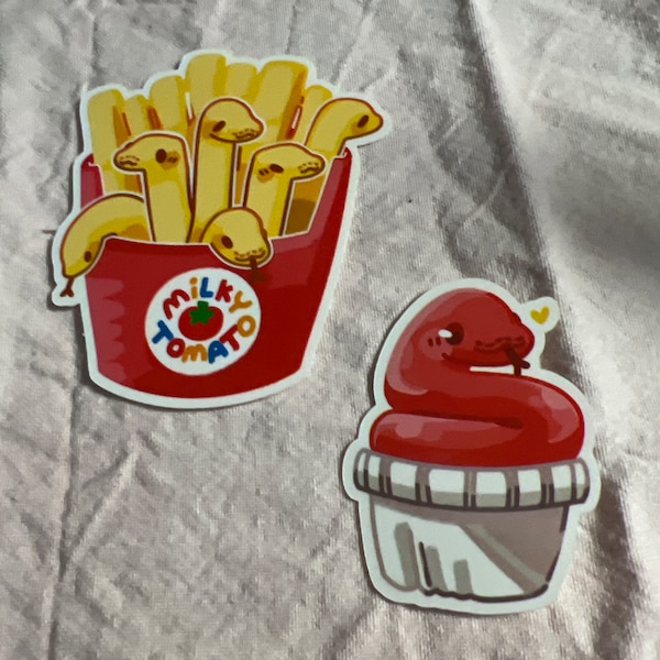 Snake Snack Fast Food Waterproof Sticker Set! - Etsy