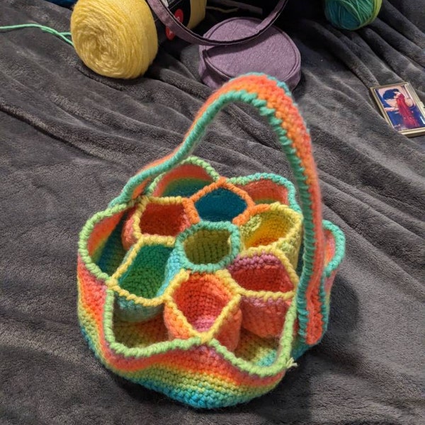 Crochet PDF Pattern- Sunflower Egg Collecting Basket - Etsy