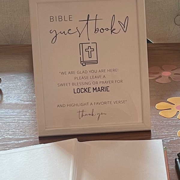 Bible Guestbook Wedding, Bible Guest Book Sign, Highlight Your Favorite ...