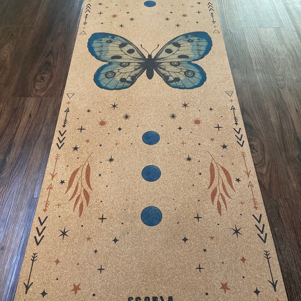 Butterfly Cork Yoga Mat | 4.5MM - Etsy