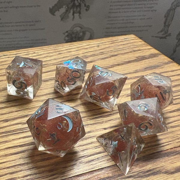 Patchwork Circus - Dnd Single D20 - Sharp Edge Polyhedral Handmade ...