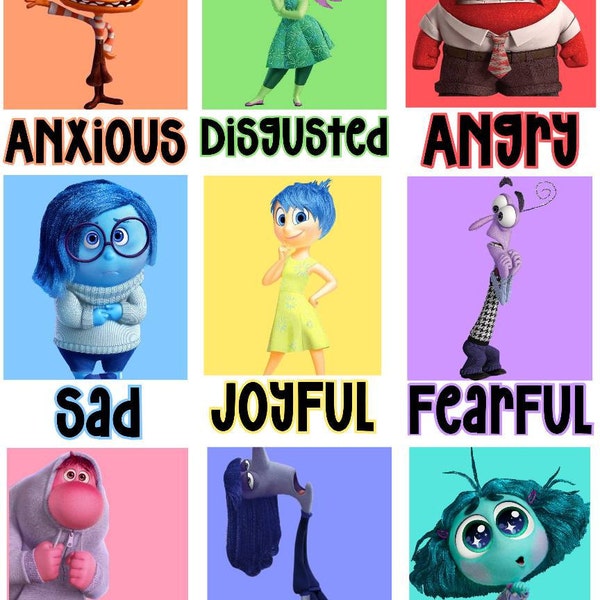 Today I Feel Png | Inside Out Characters | Cartoon Emotions Posters ...