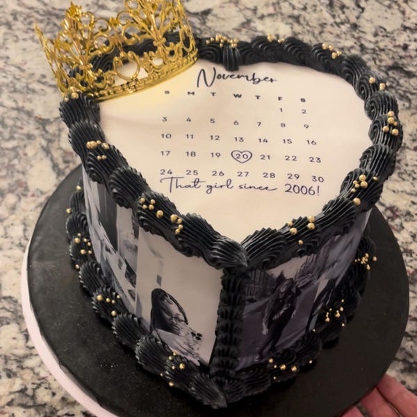 Custom Edible Vinyl Record Cake Topper. LP Edible Image for Round Cakes ...