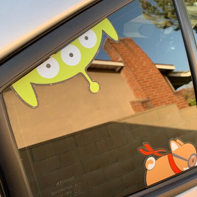 Toy Story Alien Peeker Transparent Car Decal/pixar Peekaboo Window ...